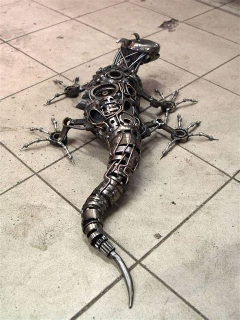 Steampunk Sculptures From Old Car And Motorcycle Parts ~ Art Projects