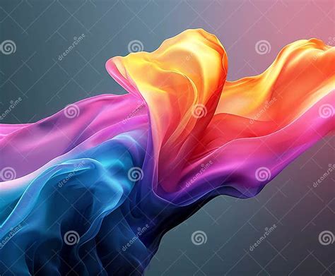 graphical representation of a coloured sine wave ai generative stock
