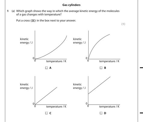 Gcse Edexcel Physics Kinetic Theory 1 A Which Graph Shows The Way