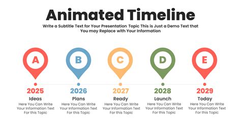 Animated Infographic Timeline Template For Presentation Powerpoint School
