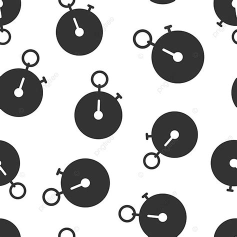 flat clock icon with timer pattern on white background vector pointer