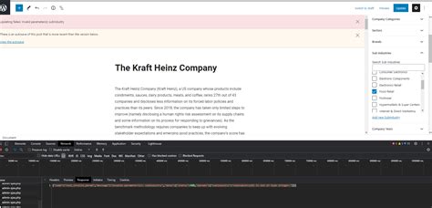 updating custom post is giving a error updating failed · issue 26002
