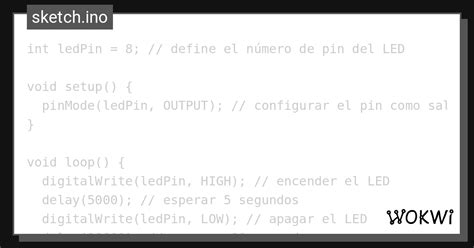 Encendido Led Wokwi Esp32 Stm32 Arduino Simulator