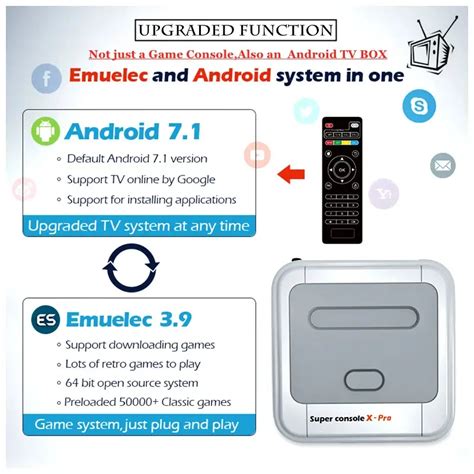 2021 New Super Console X X Pro Retro Handheld 50000 Game Console With Wireless Gamepads