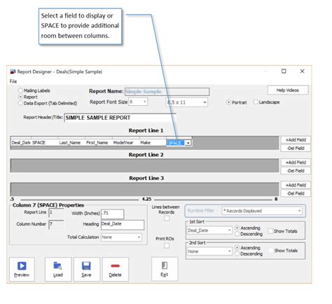 Using The System Advanced Features Custom Reports Creating A
