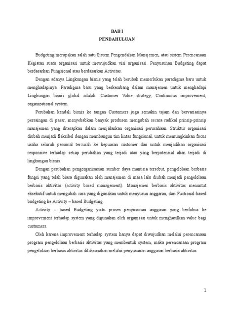 Activity Based Budgeting Pdf