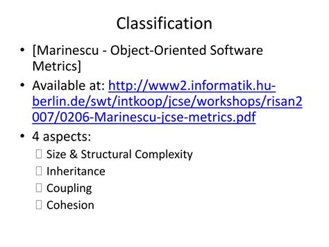 Ppt Object Oriented Metrics Powerpoint Presentation Free Download