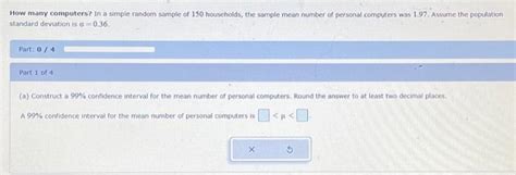 Solved How Many Computers In A Simple Random Sample Of 150