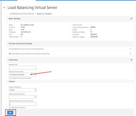 Create A Backup Load Balancing Virtual Server Using Citrix Netscaler