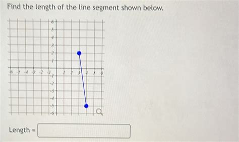 Solved Find The Length Of The Line Segment Shown Below Engt H