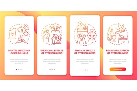 Cyberbullying Sources Onboarding Mobile App Page Bundle Img Visuals