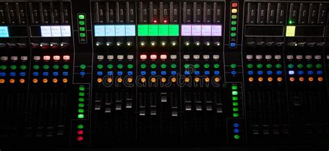 Closeup Of Sound Control Panel Stock Image Image Of Electricity Button 269361401