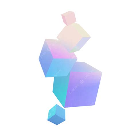 큐브 큐브 기하학 그라데이션 입체 상자 정육면체 Png 일러스트 및 Psd 이미지 무료 다운로드 Pngtree