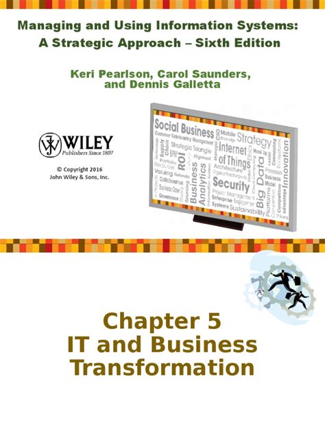 Managing And Using Information Systems A Strategic Approach Sixth Edition Pdf Enterprise