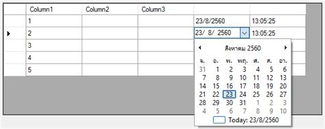 VB NET Code DataGridView DateTimePickerColumn โปรแกรมเมอรใตดน