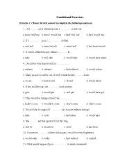 Conditionals Worksheets