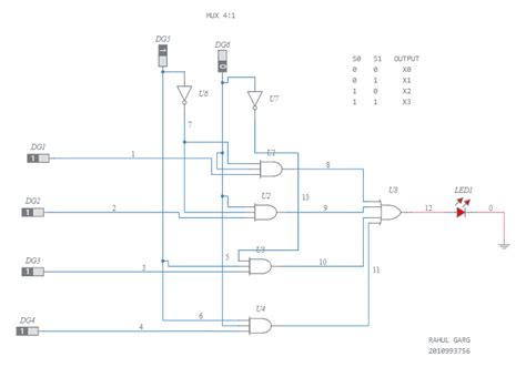 Mux 4 To 1 Multisim Live