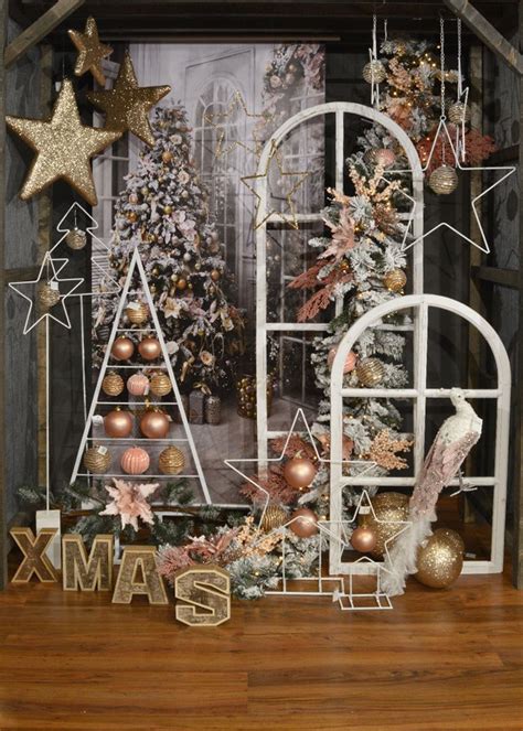 Christmas Day Χριστουγεννιάτικος στολισμός βιτρίνας Christmas Stage Christmas Decorations