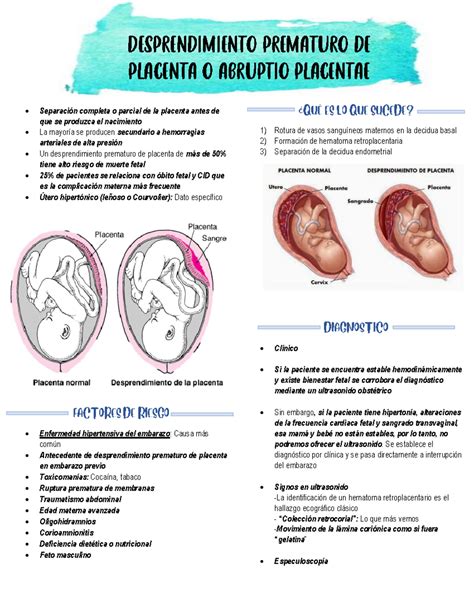 Tipos De Desprendimiento De Placenta