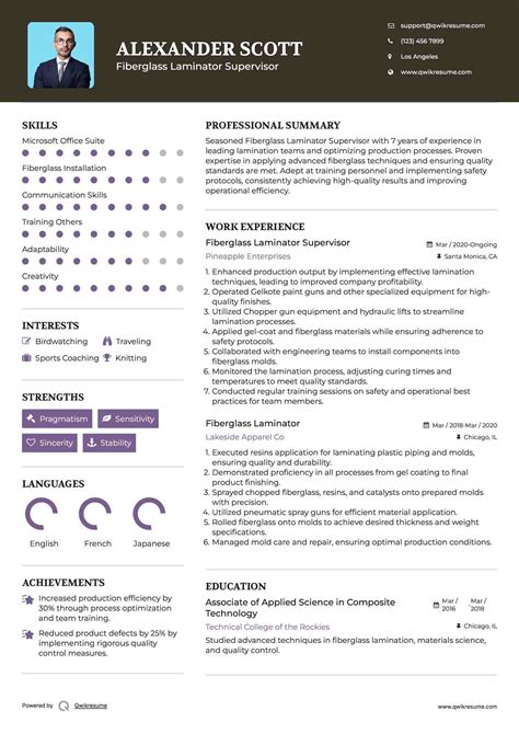 10 Fiberglass Laminator Resume Samples And Templates For 2025