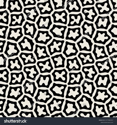 Vector Seamless Pattern Monochrome Organic Shapes Stock Vector Royalty Free 2177482357