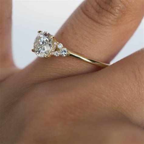 Round Brilliant Cut Solitaire Engagement Ring With Diamond Basketbar
