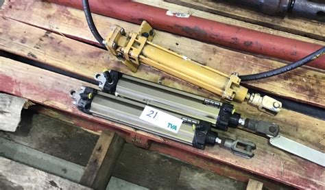Item 21 Three Pneumatic Rams Surplus Workshop Plant And Equipment