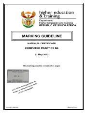 Computer Practice N6 Marking Guideline Access Security And Course Hero