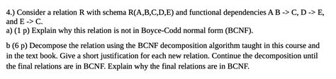 solved 4 consider a relation r with schema r a b c d e