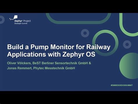 Free Video Build A Pump Monitor For Railway Applications With Zephyr