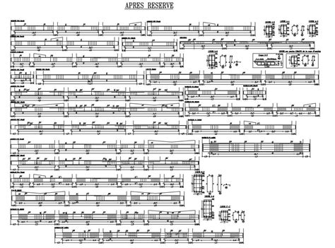 Formwork Reinforcement Of Beams And Ribs Design In Autocad 2d Drawing Cad File Dwg File