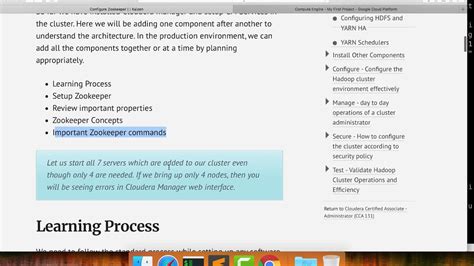 Cloudera Administration Configure Zookeeper Introduction Youtube
