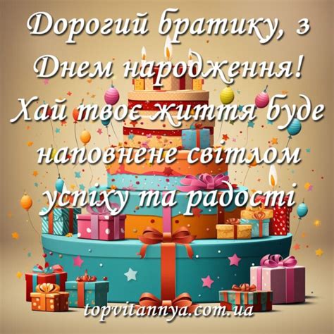 Найкращі привітання з днем народження брату Топ Вітання