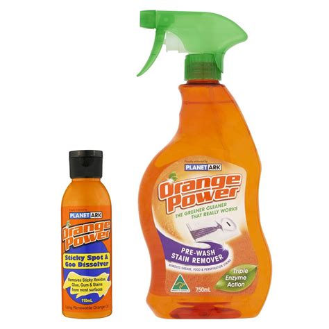 Orange Power Pre Wash Stain Remover Spray 750mlsticky Spotgoo