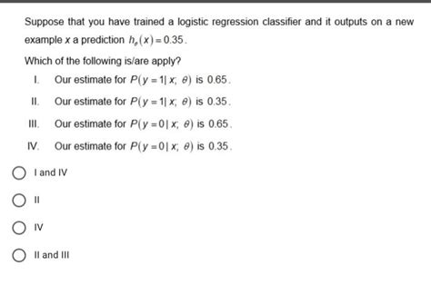 Solved Suppose That For Some Linear Regression Problem We