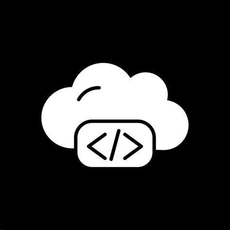 Cloud Coding Glyph Inverted Icon Design 43934982 Vector Art At Vecteezy