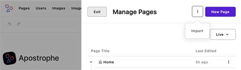 Github Apostrophecmsimport Export Import And Export Pages And