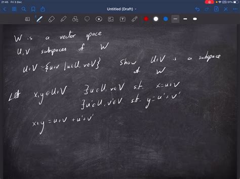 Solved A Let And Wbe Subspaces Of Vector Space Let 5 Ui U Uand U