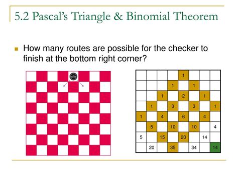 Ppt 52 Pascals Triangle And Binomial Theorem Powerpoint Presentation