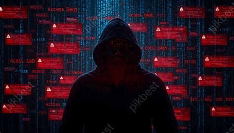 World Password Day Hooded Figure Digital Matrix Cyber Threat Red