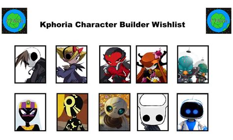 Kphoria Character Builder Wishlist By Snivy0711 On Deviantart
