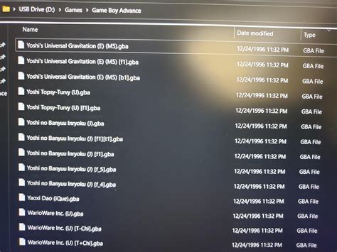 Multiple Gba Files For The Same Game When Unzipped Rroms