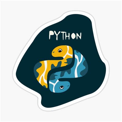 Python Programming Language T Shirt Design Sticker For Sale By Deepakrode Redbubble