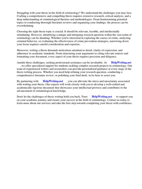 Thesis Topics Department Of Criminology Pdf Criminology Crimes