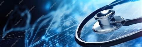 Premium Photo Abstract Representation Of A Stethoscope Intertwining With A Heartbeat Line