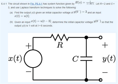 Solved 4 1 The Circuit Shown In Fig P64 1 Has System