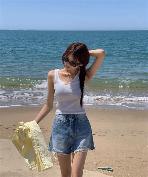 아쿠아 빈티지 데님 쇼츠 반바지 스윔웨어 스윔팬츠 여름 여름코디 1color kd1601 에이블리