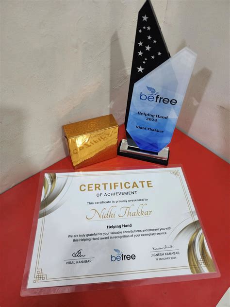 Nidhi Thakkar On Linkedin Award Recognition Befree