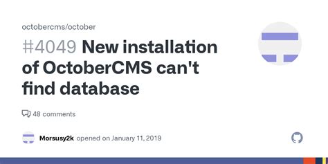 New Installation Of Octobercms Cant Find Database · Issue 4049 · Octobercmsoctober · Github