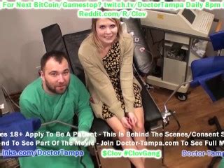 CLOV在对女同性恋奥利维亚卡萨迪Olivia Kassady进行实验和测试时戴上坦帕医生的手套 Pornhub